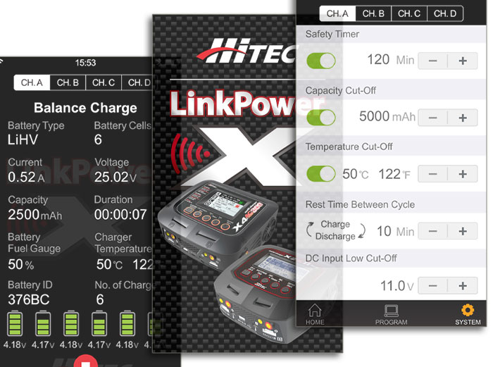 AC/DC 充・放電器 Multi Charger X4 AC PLUS 400[ マルチチャージャー X4 ACプラス 400 ] | Hitec Multiplex Japan Inc.